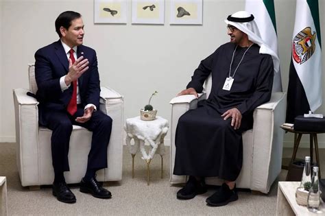 Uae President Tells Rubio Rejects Displacement Of Palestinians