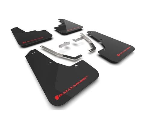 Rally Armor 2024 Subaru Crosstrek Black Ur Mud Flap Red Logo Rally
