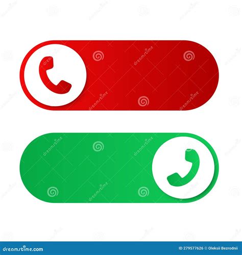 Accept Or Reject Mobile Phone Call Buttons Stock Vector Illustration Of Icon Concept 279577626