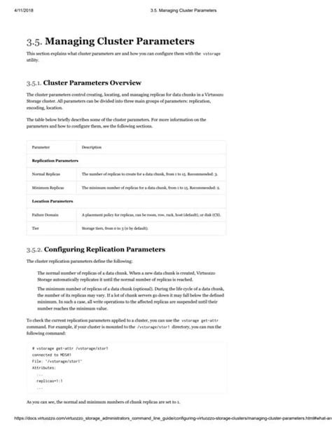 35 Managing Cluster Parameters Pdf