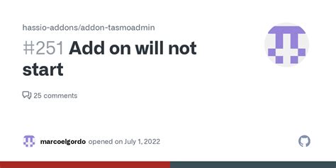 Add On Will Not Start · Issue 251 · Hassio Addonsaddon Tasmoadmin