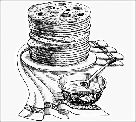 Масленица Раскраски Для Детей 70 фото