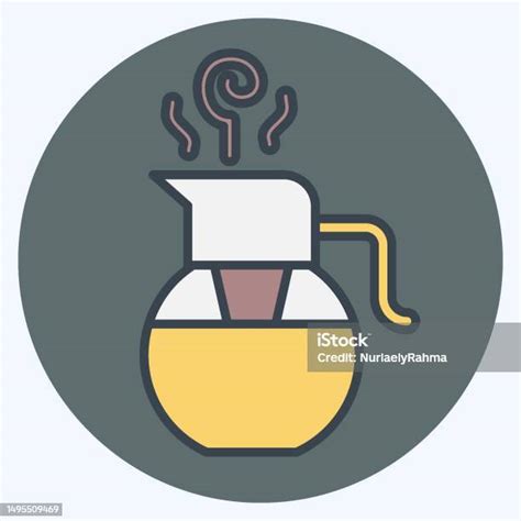 아이콘 유리 Teaport 차 기호와 관련이 있습니다 컬러 메이트 스타일 심플한 디자인 편집 가능 간단한 그림입니다 녹차 0명에 대한 스톡 벡터 아트 및 기타 이미지