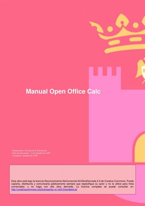 PDF de programación Manual Open Office Calc