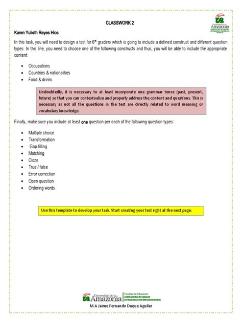 Classwork 2 Pdf