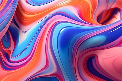 Premium Ai Image Extreme Closeup Vivid Glassy Gradients Abstract 3d