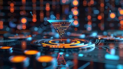 Premium Photo Digital Marketing Funnel Analytic In D Rendering