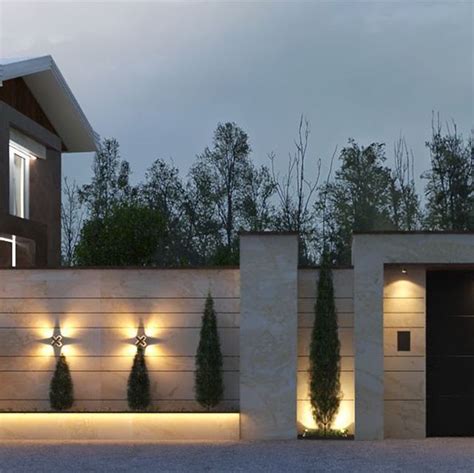 طراحی محوطه و سردر ورودی ویلا در گیلان