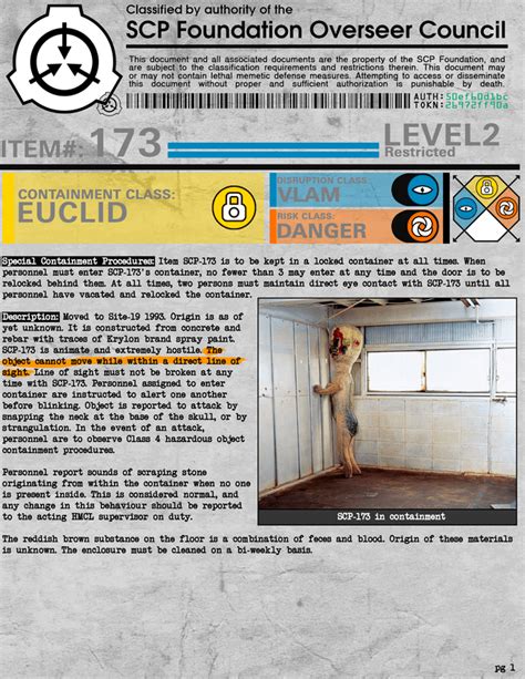 Scp 173 Paper Document Scp