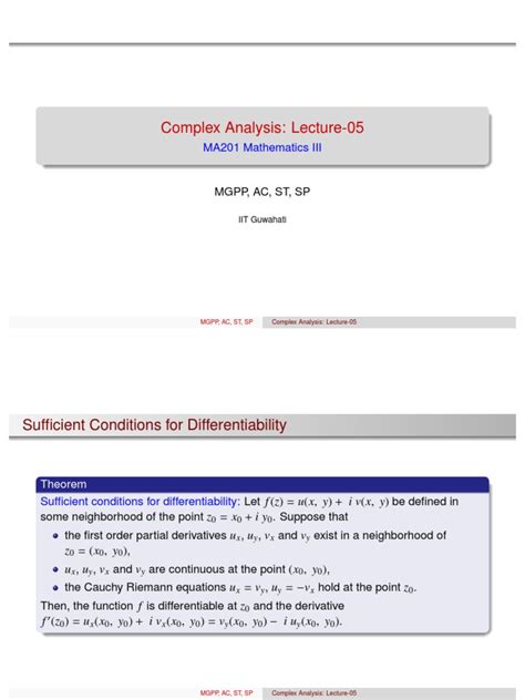 2023 ca lecture 05 pdf analytic function holomorphic function