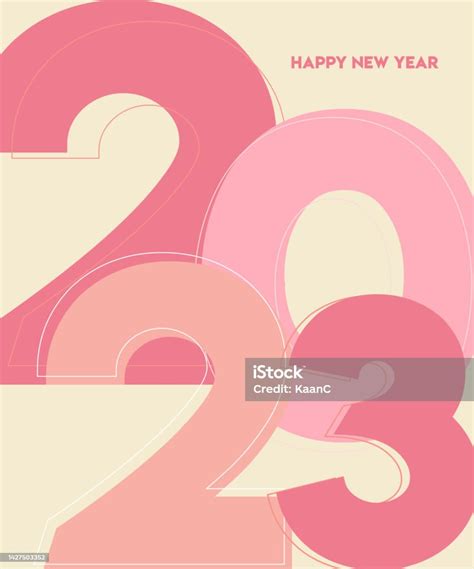 2023 새해 복 많이 받으세요 추상 숫자 벡터 일러스트레이션 인사말 카드 초대장 달력 등 벡터 스톡 일러스트레이션을위한 휴일