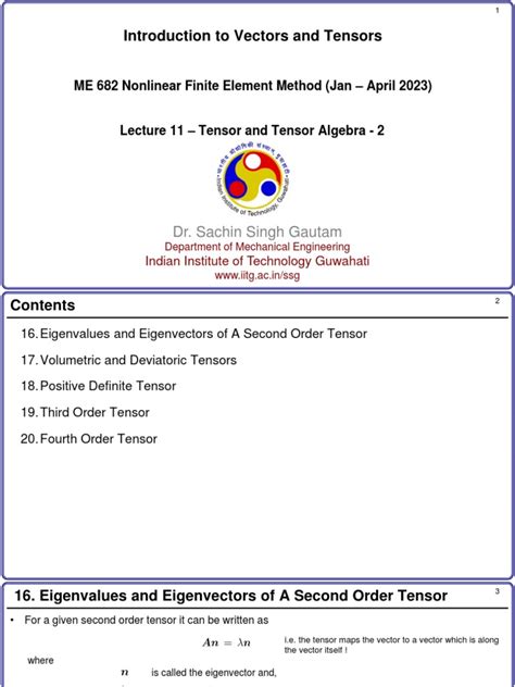 lecture 11 tensor and tensor algebra 2 pdf pdf eigenvalues and