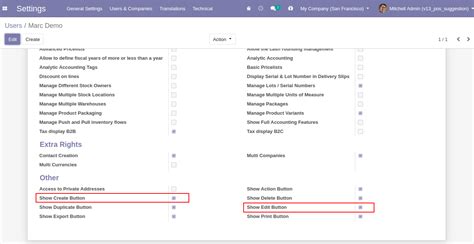 all in one hide feature odoo