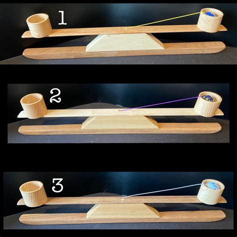 Wooden Game Toy Bilboquet Variation Ball And Cup Game Etsy