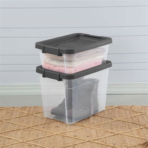 Sterilite 16 Qt Plastic Stacking Storage Container Box W Gray Lid 2