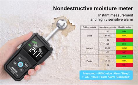 Moisture Meter Mestek Wall Moisture Detector 20 40mm Depth Pinless Non