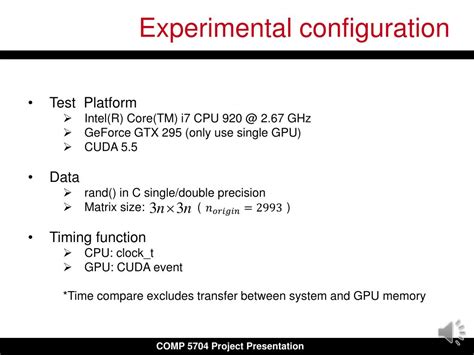 Ppt Parallel Solving Massive Linear Equations With Cuda Powerpoint