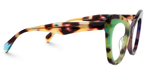 Dunkley Designer Eyeglasses In Cateye Multicolor Frame