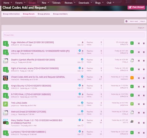 Cheat Codes AMS And Sx Os Add And Request Page 2210 GBAtemp Net The Independent Video