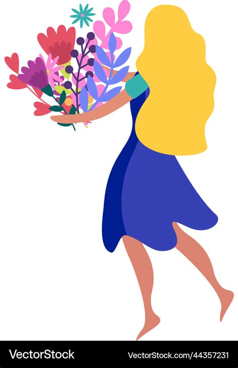 Spring Girl Royalty Free Vector Image VectorStock