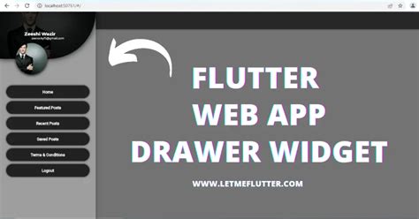 Flutter Web Template Flutter Web Drawer Widget Example Let Me Flutter