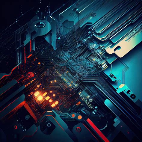 colourful abstract technology background generative ai illustration