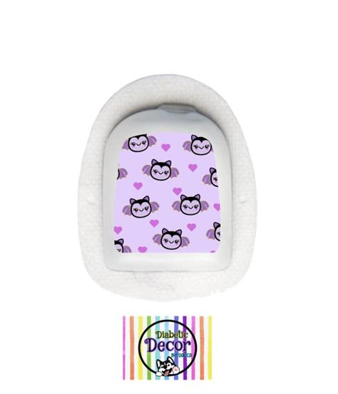 Omnipod Purple Bats Single Omnipod Sticker Diabetes Stickers Bestseller Omnipod Top Surface