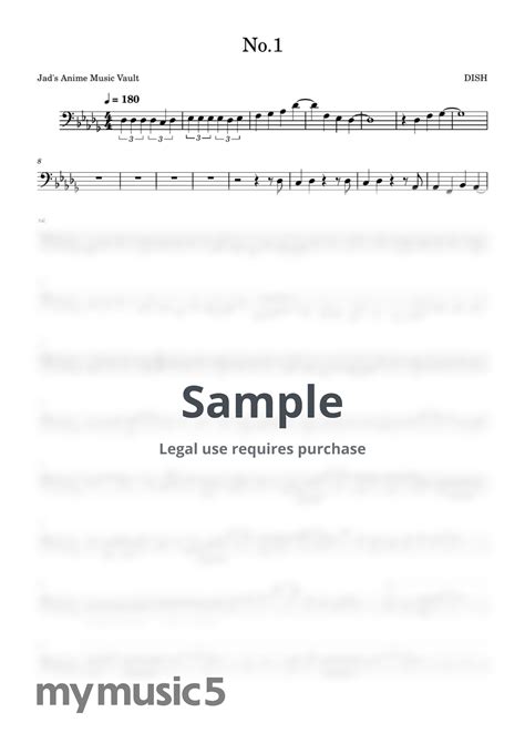 Dish ・ My Hero Academia No 1 Sheet Music Mymusic5