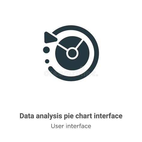 data analysis pie chart interface vector icon on white background flat