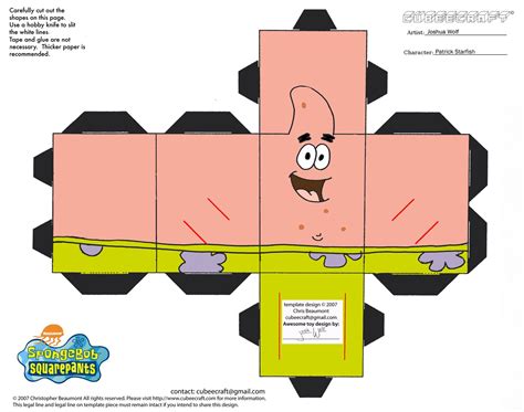 Spongebob Crafts Spongebob Crafts Spongebob Paper Toys Template