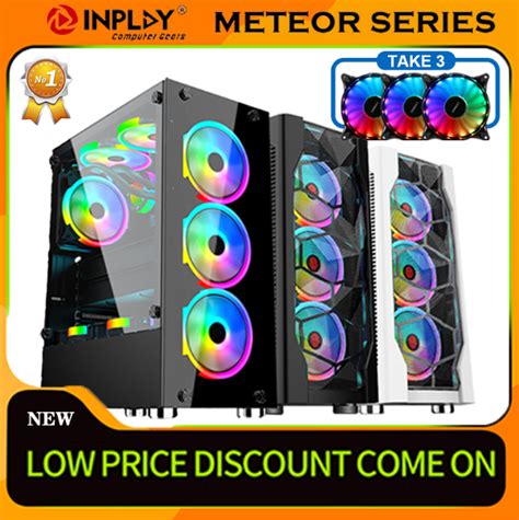 🥇no1 Inplay Pc Case Computer Gaming Case Desktop Case Matx Case With 6 12cm Fan Slot Usb Port