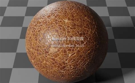 闪亮棕色皮革贴图 Blender材质球纹理贴图模型下载 Blender3d模型库