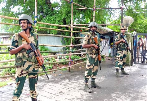 Secutiry Personal Stand Guard During The Counting Of Votes