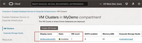 create vm clusters on a single vm for oracle exadata database service