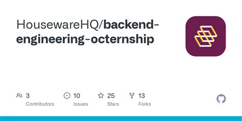 GitHub HousewareHQ Backend Engineering Octernship