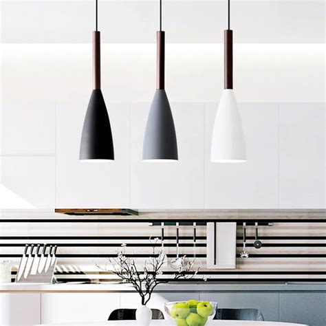 모던한 펜던트 조명 행잉 램프 레트로 램프 천장 레스토랑 테이블 바 식당용 북유럽 철제 나무 집 장식용 조명 Aliexpress