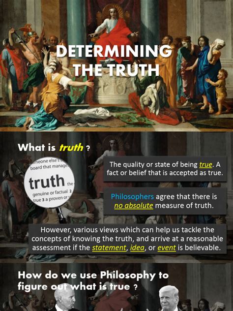 Lesson 3 Determining The Truth Pdf Truth Knowledge
