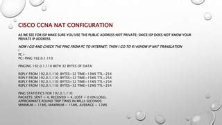 Cisco CCNA NAT Configuration PPT