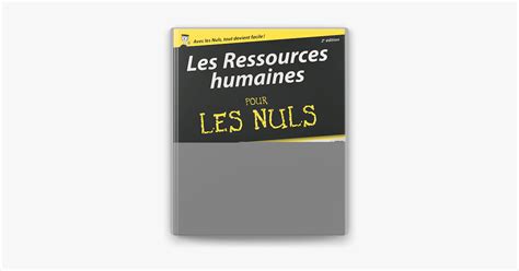 ‎les Ressources Humaines Pour Les Nuls 2e édition Trên Apple Books
