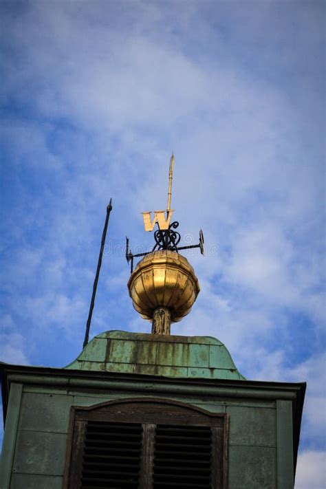 Vertical Low Angle Shot Of The Most Famous Compass In Novi Sad Serbia Editorial Photo Image