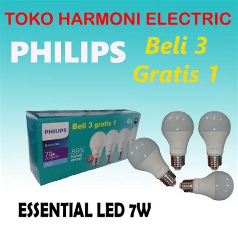 Jual Lampu Philips Essential Led Watt Multipack Jakarta Utara Harmoni Elektrik Tokopedia