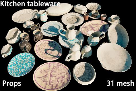 Kitchen Tableware 3d Props Unity Asset Store