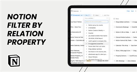 notion relation filter create custom views