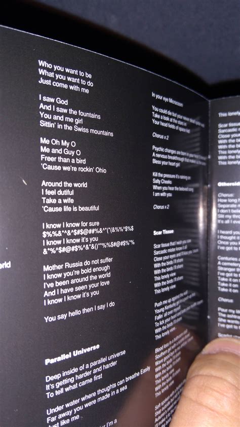 Is This Blob Of Text Meant To Be There In Around The Worlds Lyrics R Redhotchilipeppers