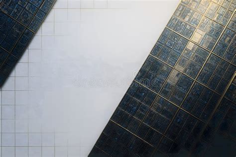 Abstract Technology Background With Diagonal Circuit Grid Design Stock Illustration