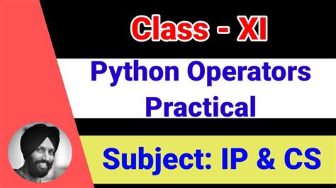 14 Operators Practical Class 11 Informatics Practices Computer