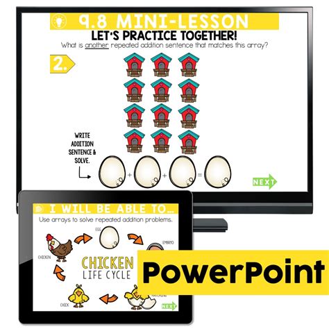 Lucky To Learn Math Lesson 98 Arrays Teaching Slides Powerpoint Lucky Little Learners