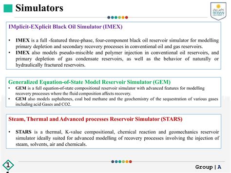 CMG Ltd Pptx Software Used In Reservoir Simulation PPTX Business Utilities Business