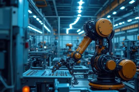 Automation Through Ai In Industrial Sectors Stock Illustration Illustration Of Automation