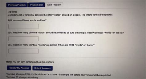 Solved Previous Problem Problem List Next Problem 3 Points